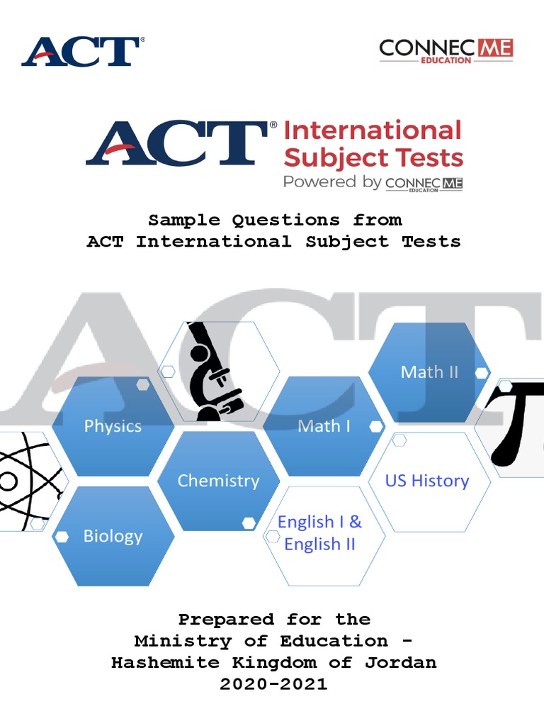 ACT International Subject Tests - Sample Material | PDF | Chemical Bond ...