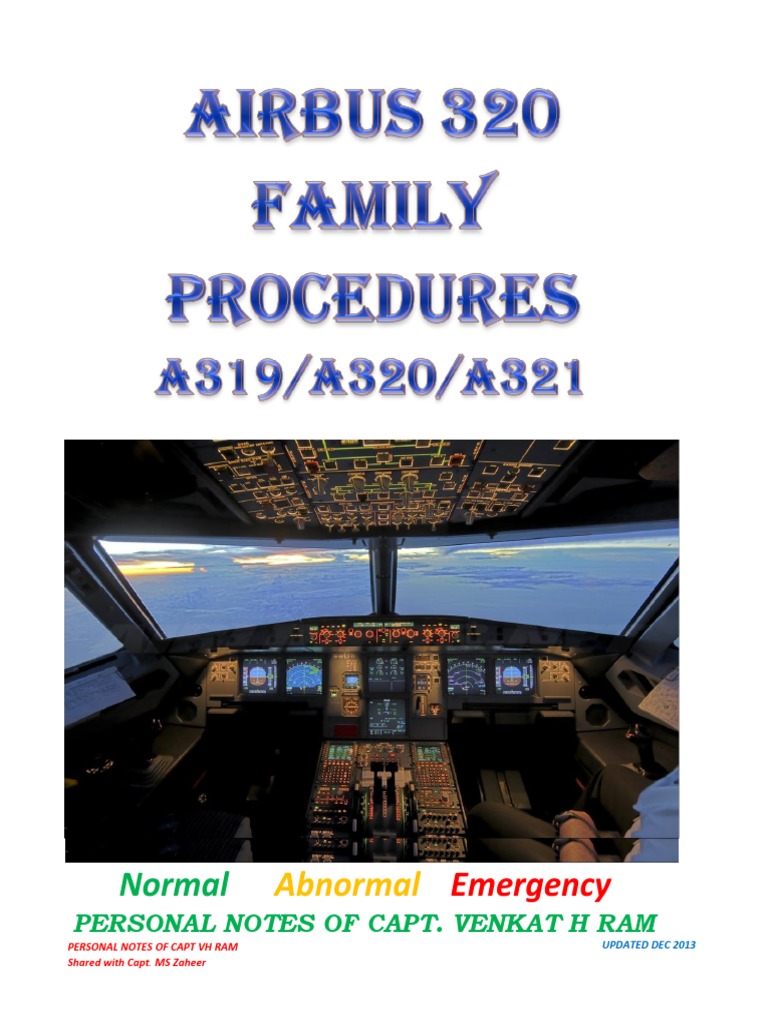 A_320_FAMILY_PROCEDURES___CAPT_VH_Ram | PDF | Takeoff | Aircraft