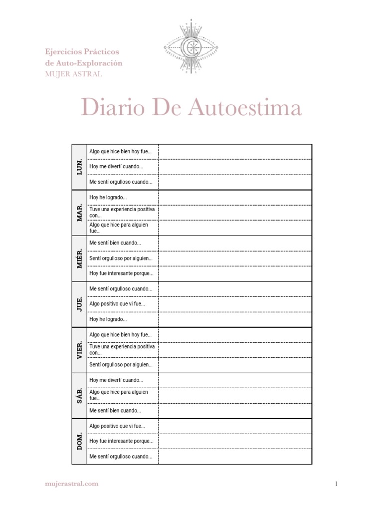 Diario de Autoestima | PDF