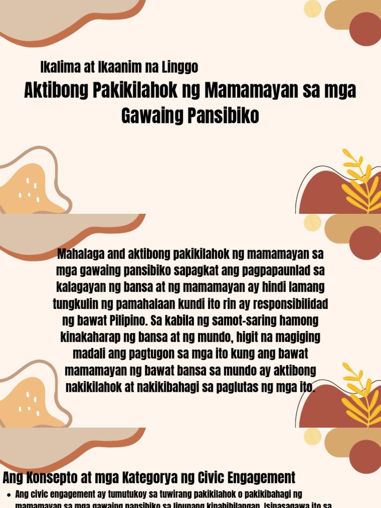 MODULE-3-AKTIBONG-PAKIKILAHOK-NG-MAMAMAYAN-SA-GAWAING-PANSIBIKO | PDF