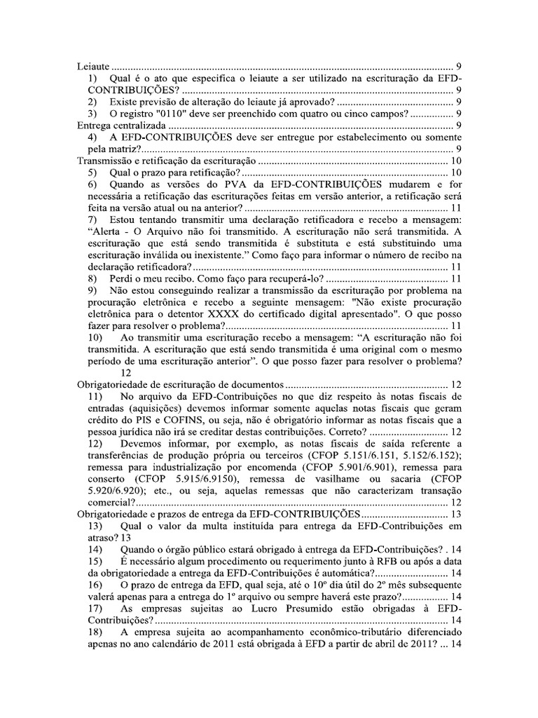 Efd Contribuicoes Manual | PDF