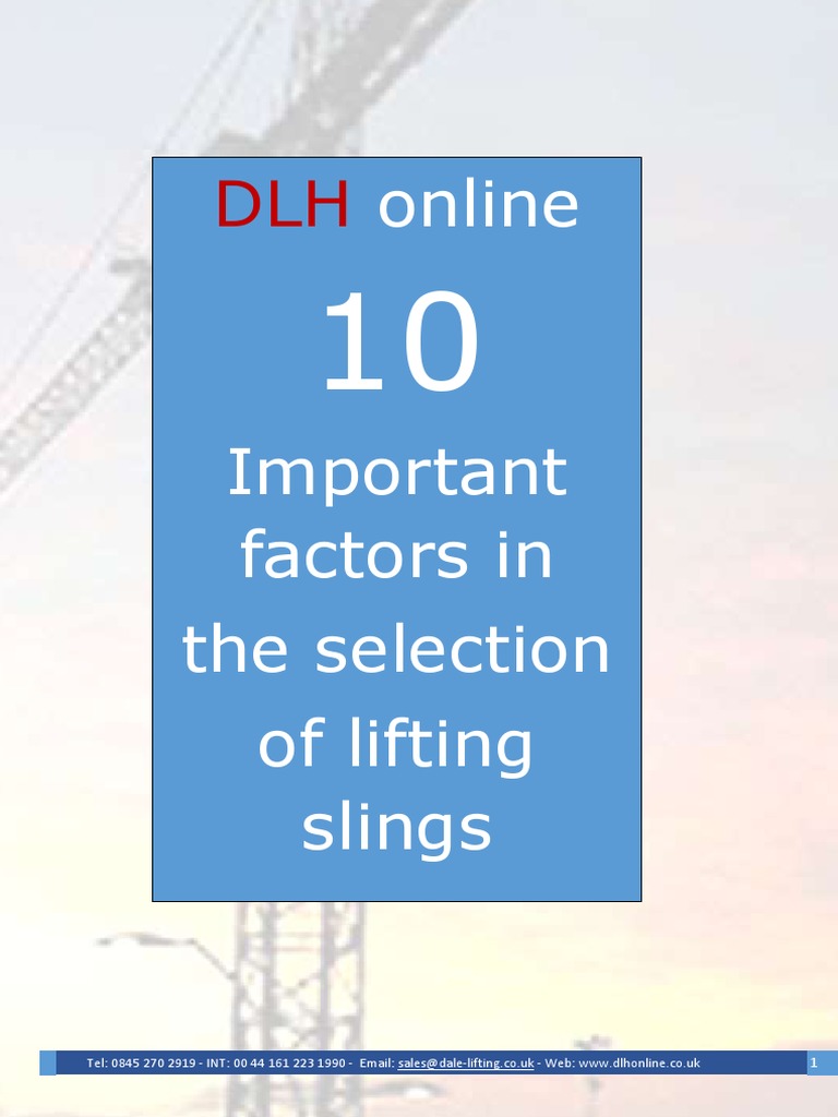 10 Important Guide For Slings | PDF | Rope | Fibers