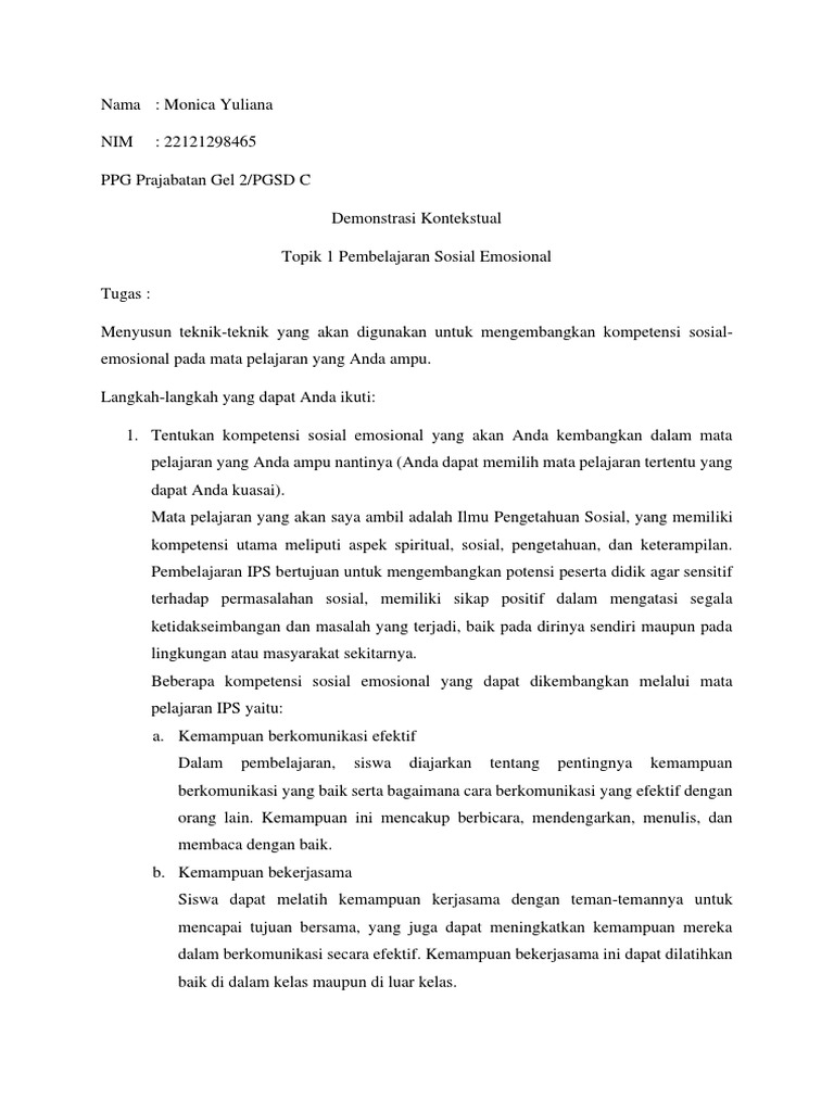 Demonstrasi Kontekstual T1 - 4a | PDF