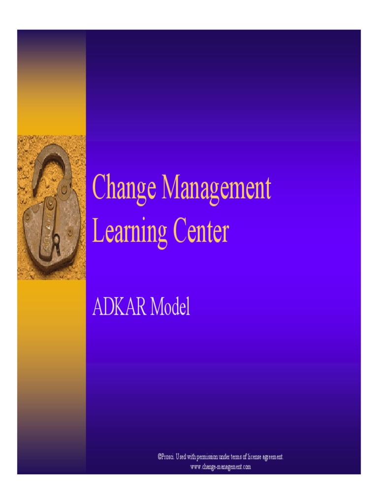 Prosci Change Management ADKAR - Overview | PDF