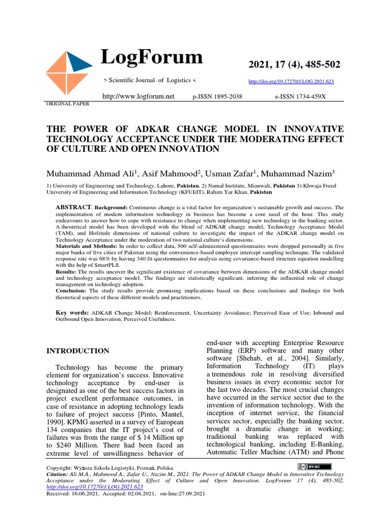 The Power of Adkar Change | PDF