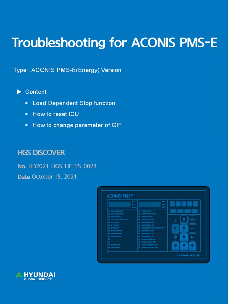 HGS Discover - Trouble Shooting Guidance For ACONIS PMS-E | PDF