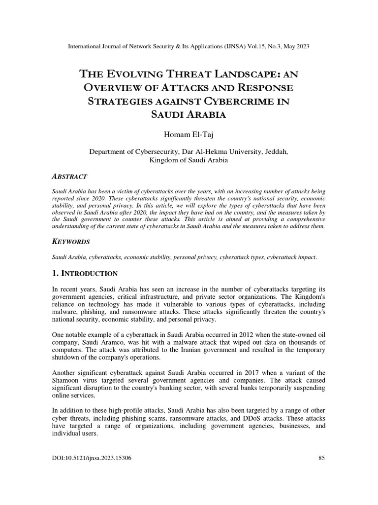 The Evolving Threat Landscape An Overview Of Attacks And Response