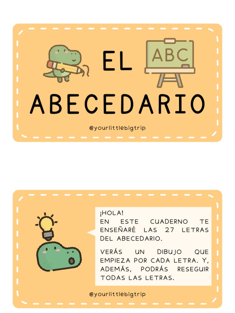 Abecedario con dibujos y trazos | PDF | Artes del Lenguaje y ...