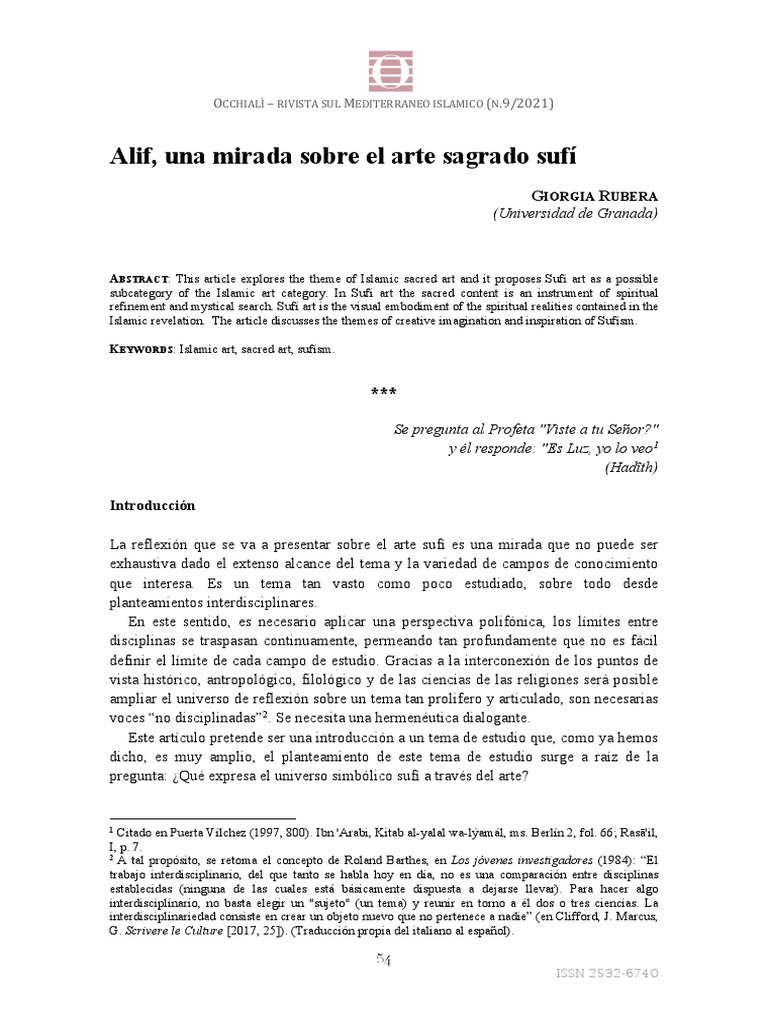 Alif, Una Mirada Sobre El Arte Sagrado Sufí - Rubera | PDF | El sufismo ...