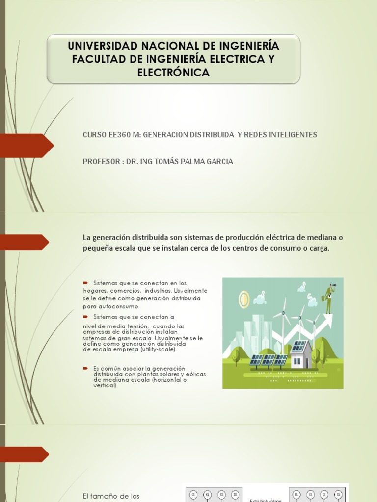 Curso Ee360 Generacion Distribuida Fiee Semana 2 | PDF