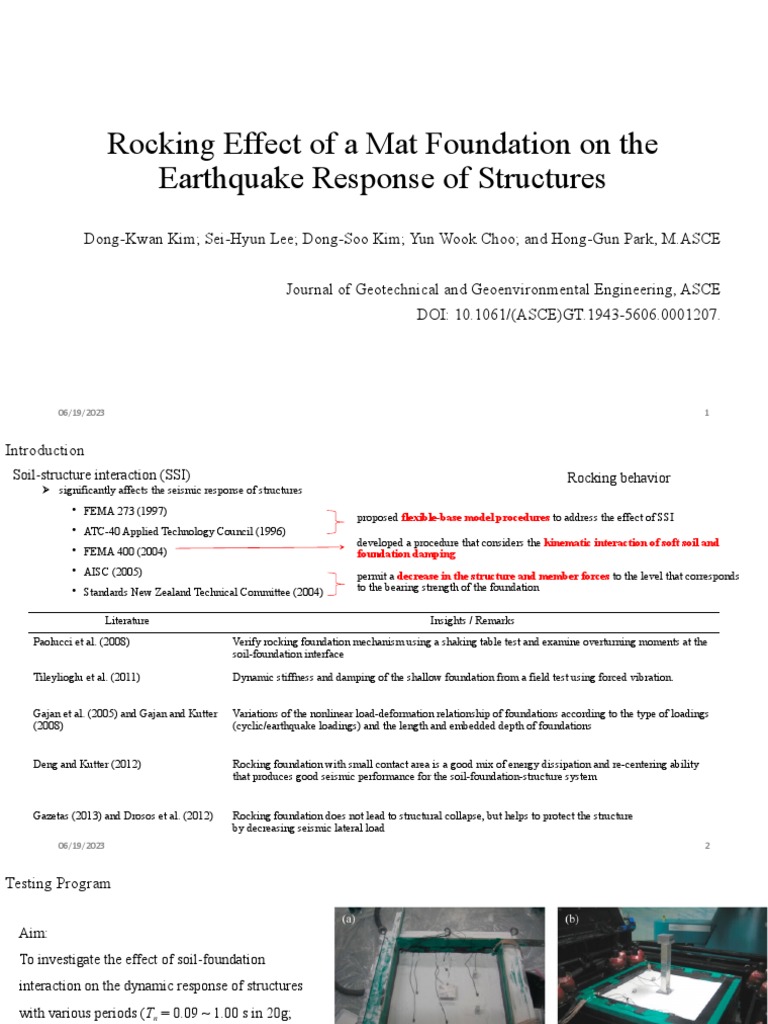 Rocking Effect of A Mat Foundation | PDF | Mechanics | Mechanical ...