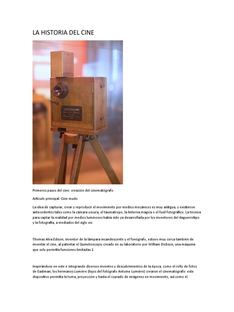 La Historia Del Cine | PDF
