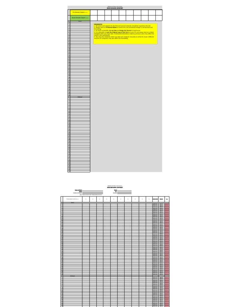 New SHS Consolidated Grade Template 2022 | PDF | Computing | Computer ...