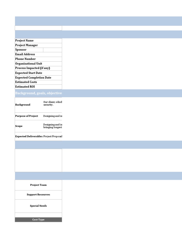Project Charter Template | PDF | Computer Network | Computing