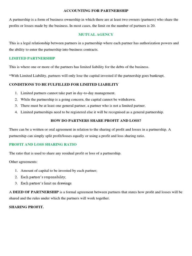 Accounting For Partnership | PDF | Partnership | Interest