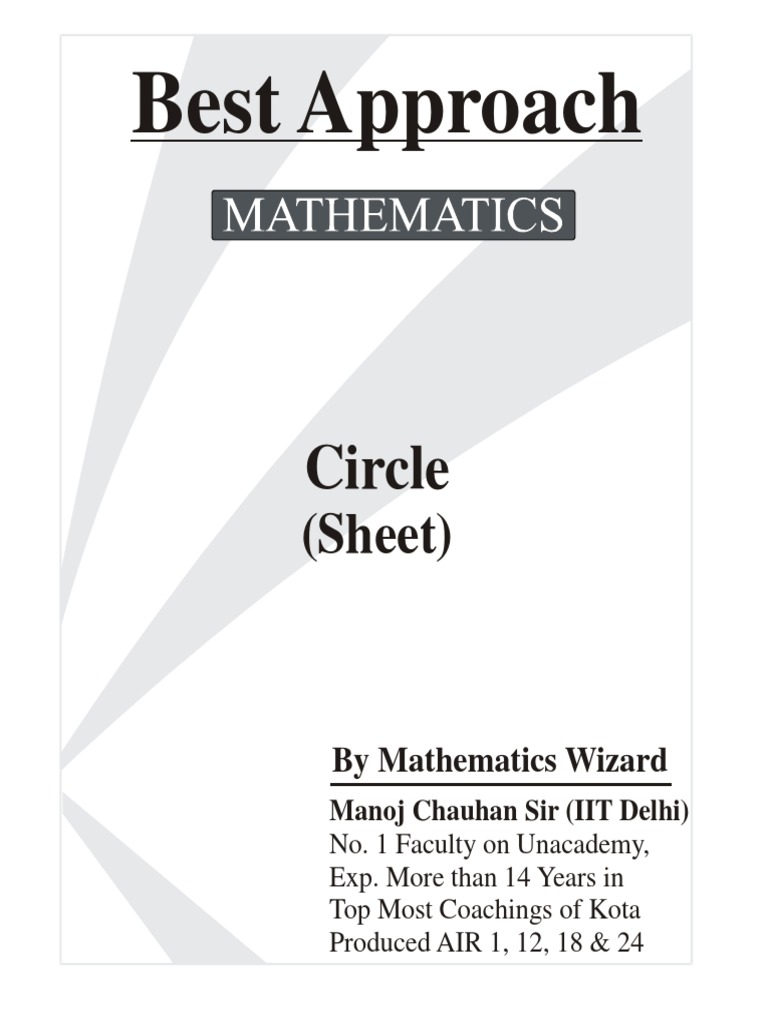 08 Circle Sheet | PDF | Circle | Trigonometry