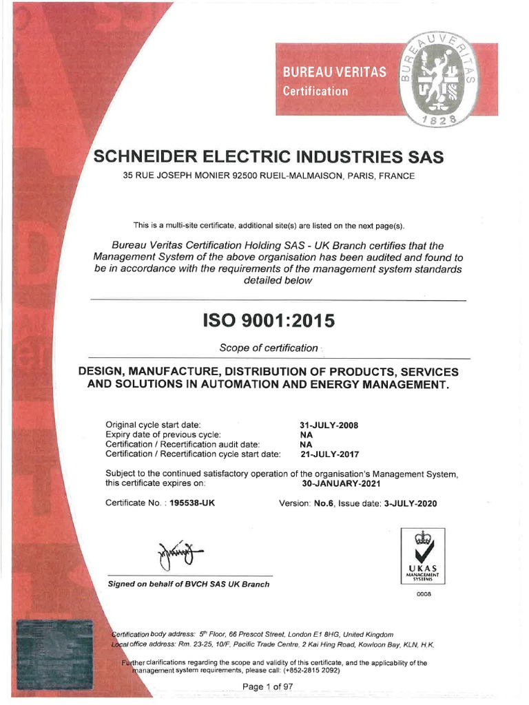 Iso 9001 Schneider | PDF