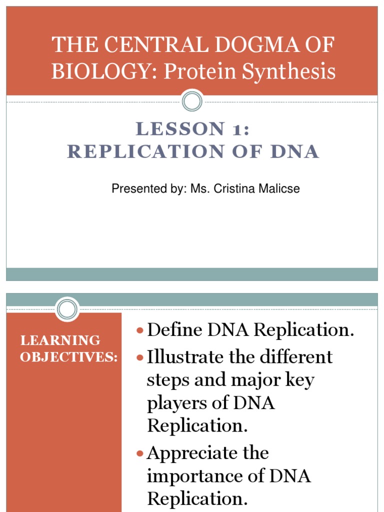 DNA Replication: Key Concepts Explained | PDF | Dna | Dna Replication