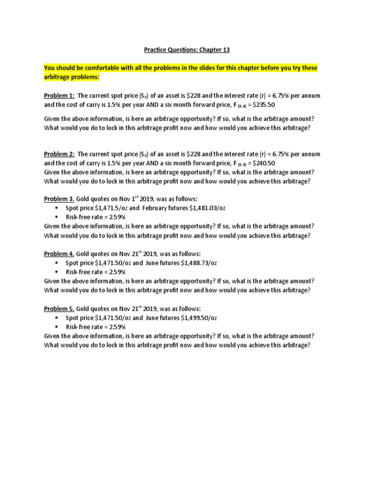 Practice Question For Ch13 | PDF