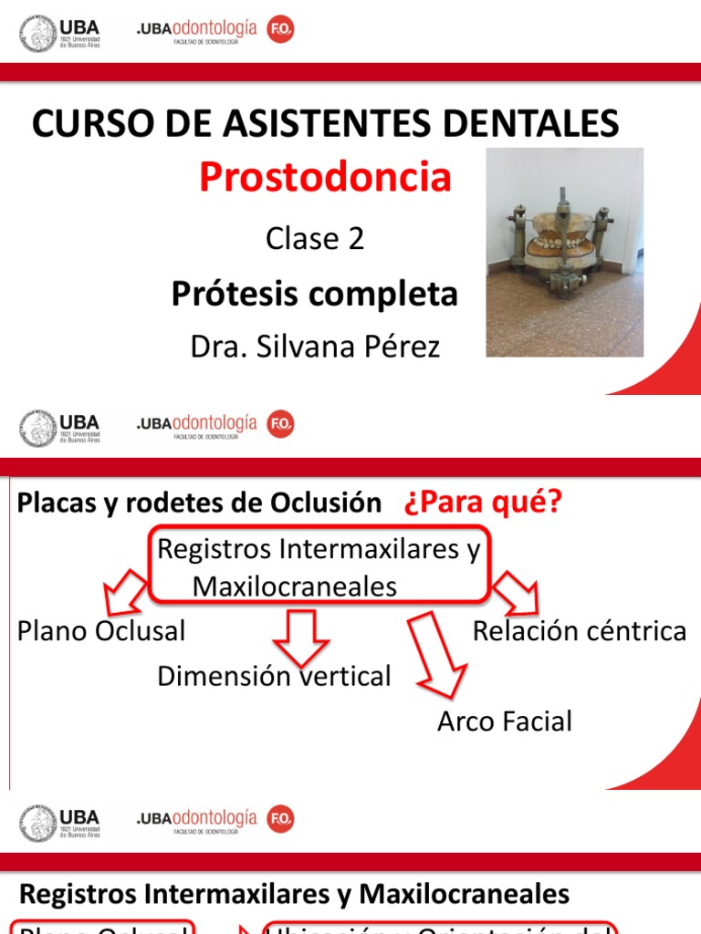Prostodoncia Clase 2 | PDF | Dentadura postiza | Ramas de Odontología