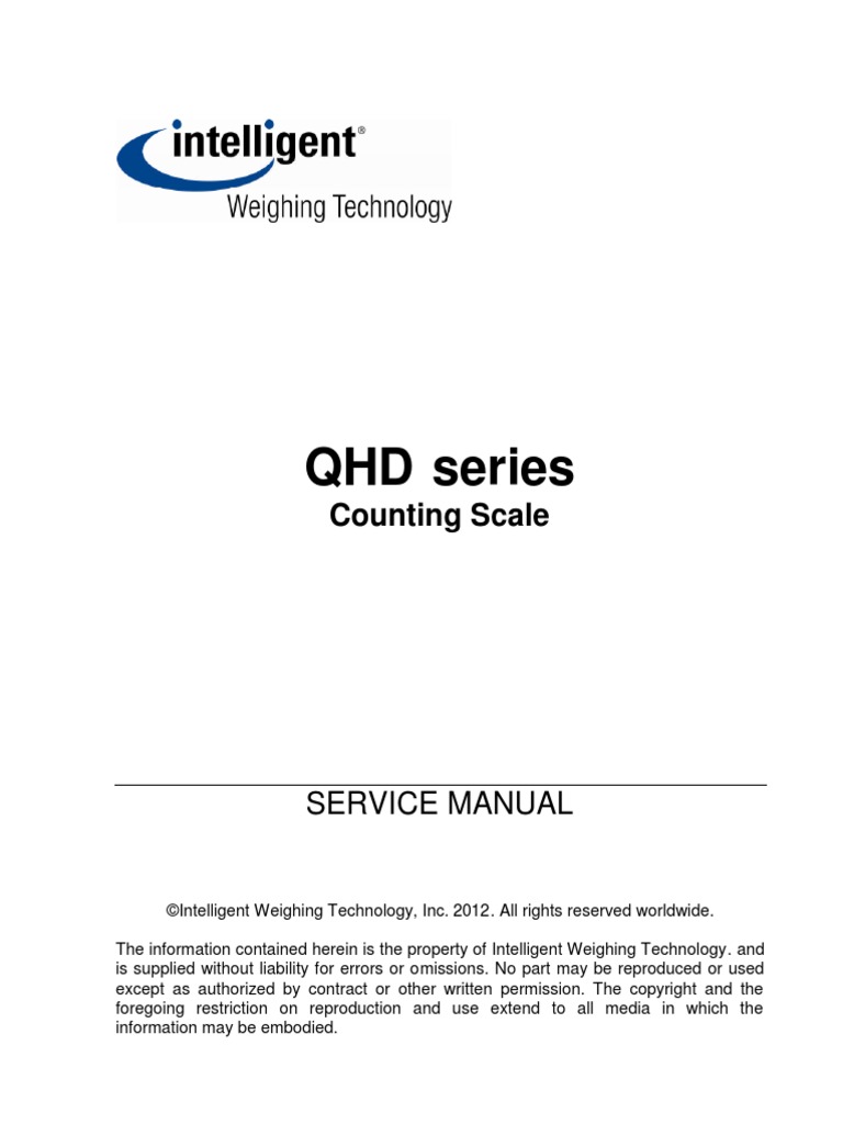 QHD 6kg-Service | PDF | Electrical Connector | Weight