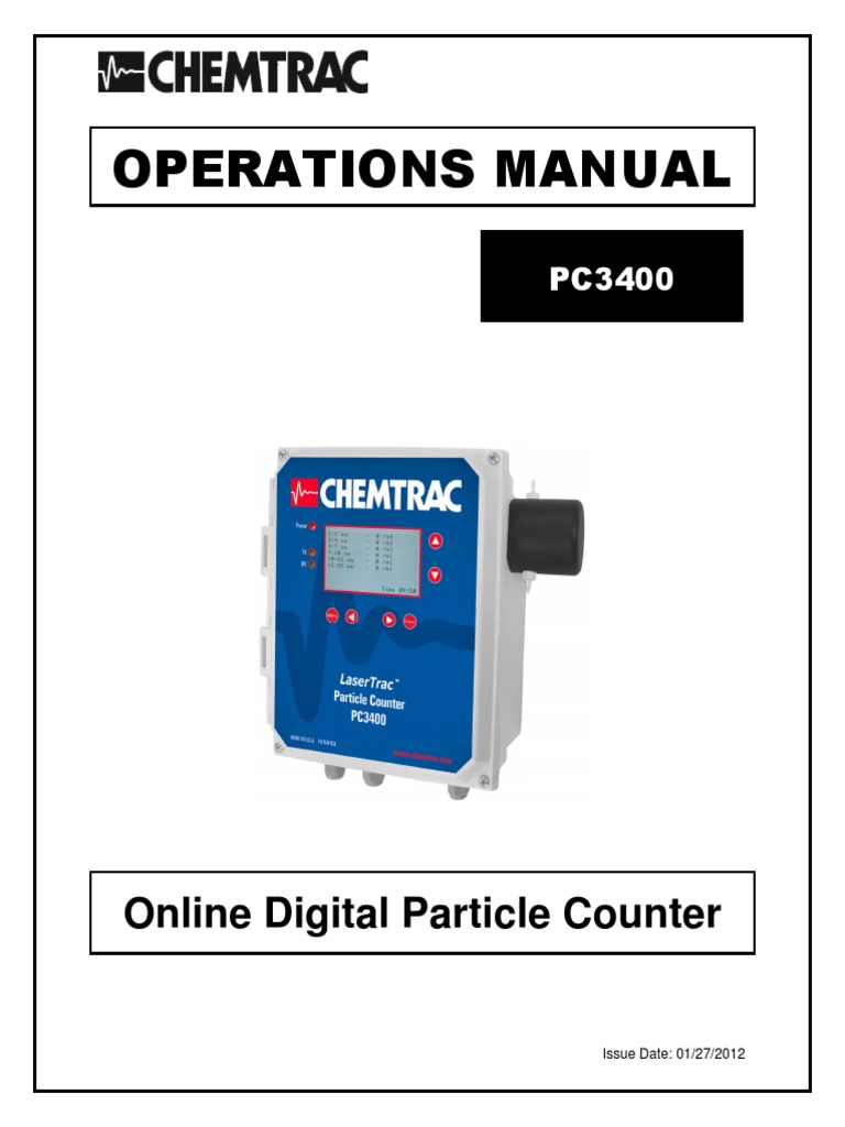 PC3400-750 Operations Manual | PDF | Flow Measurement | Light