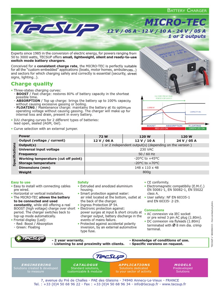 Micro Tec en - BD | PDF | Battery Charger | Electric Power
