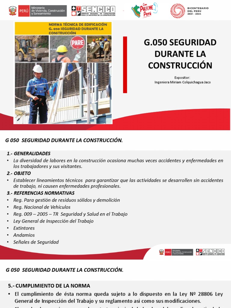 G 050 SST | PDF | Demolición | Andamio