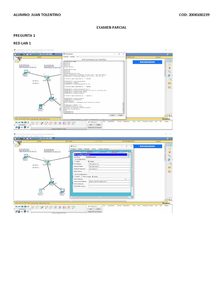 2008100239621040IS09S11092437EXAMEN PARCIAL TolentinoVJ Sem8 | PDF