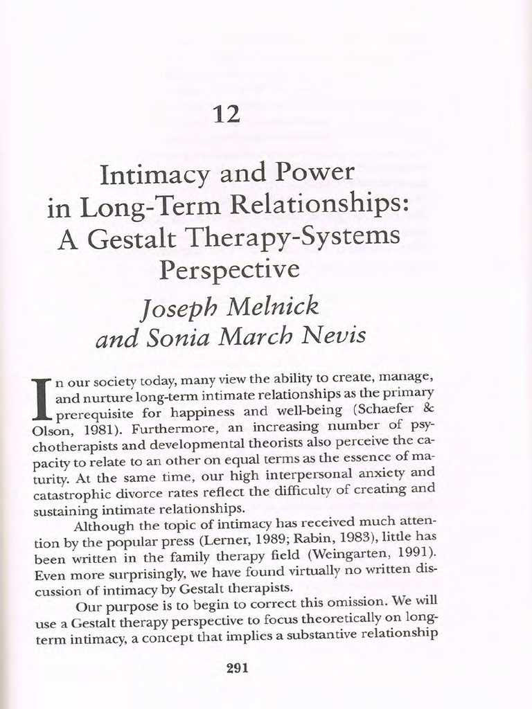 Intimacy and Power | PDF