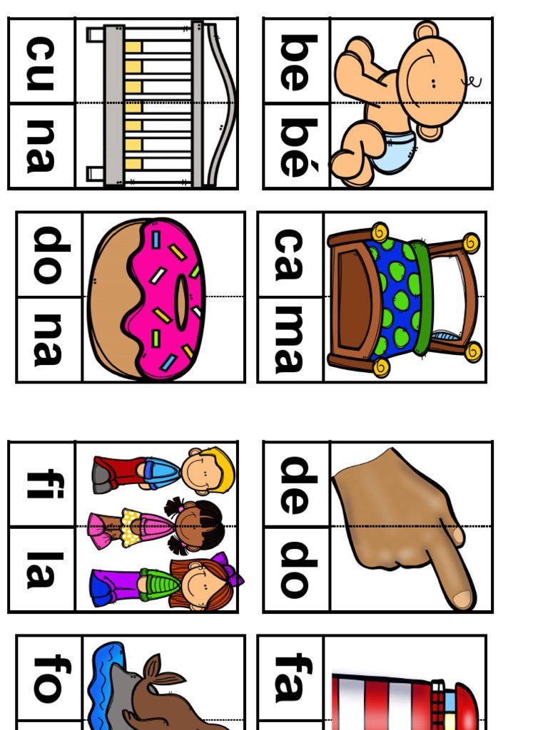 Rompecabezas Palabras de 2 Silabas | PDF