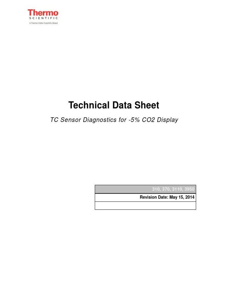 310, 370, 3110, 3950 - TC Sensor Diagnostics For - 5 Percent CO2 ...