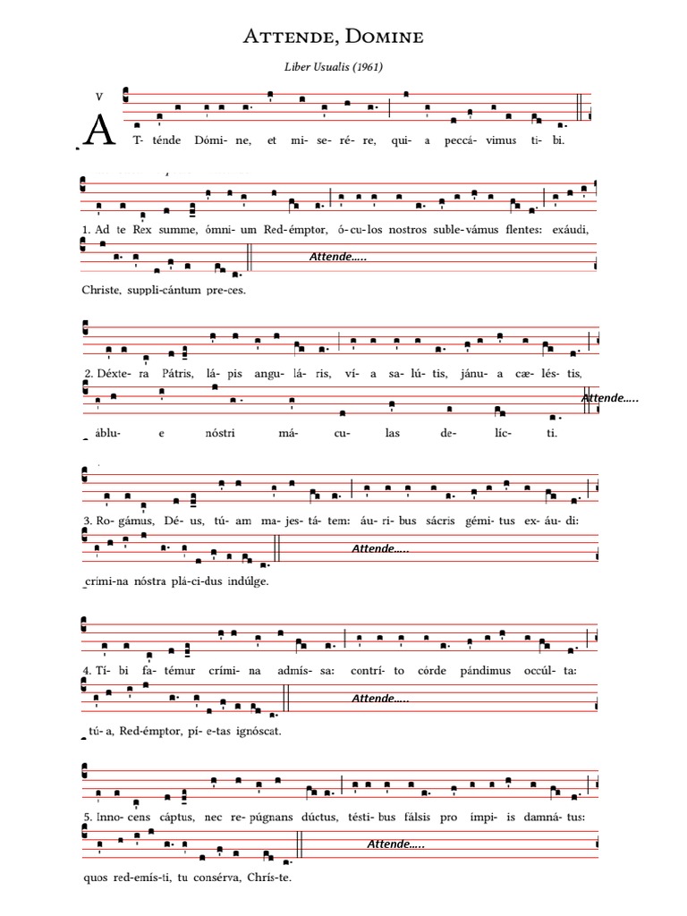 Attende Domine | PDF