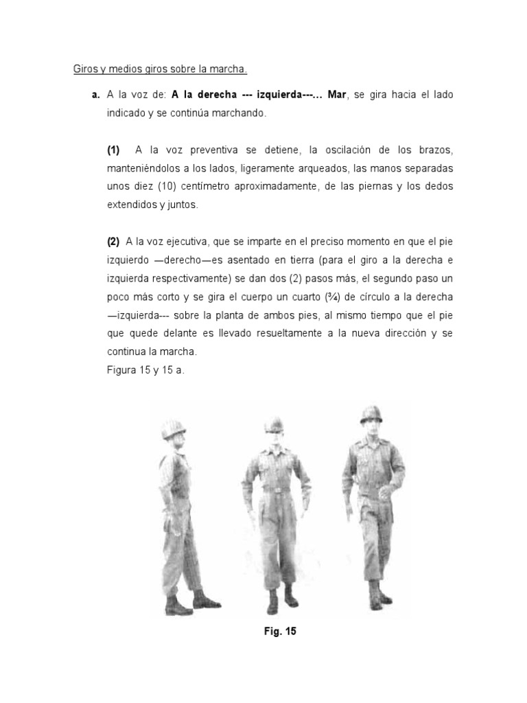 Giros y Saludo Sobre La Marcha | PDF