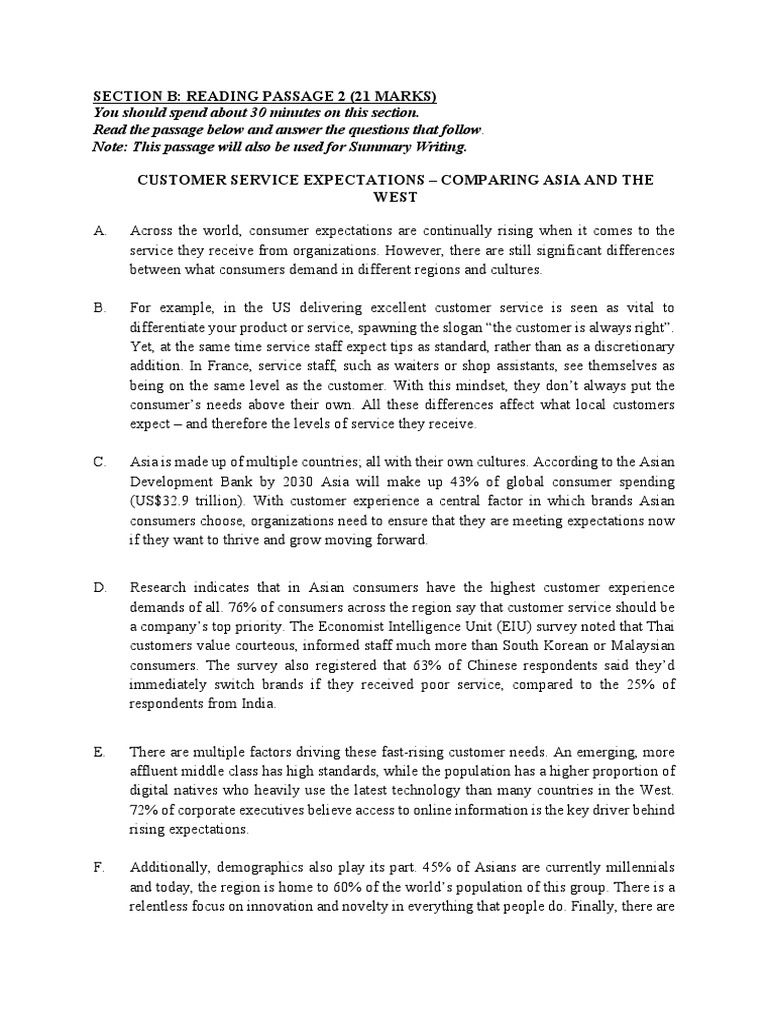 Sect B Practice 1 | PDF | Brand | Customer Experience