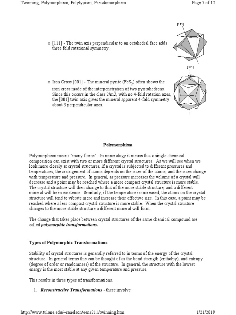 Polymorphism Notes | PDF | Minerals | Crystal