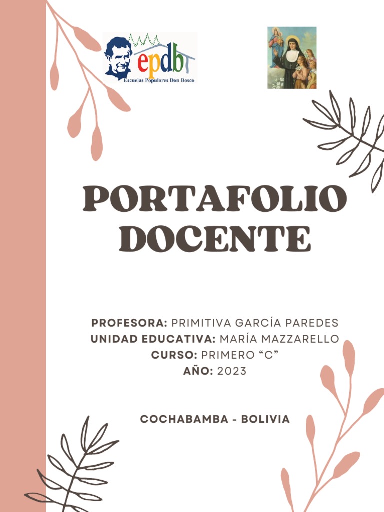 Portafolio Docente 2023: Ejemplo y Guía | PDF