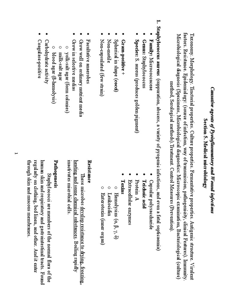 Pyoinflammatory and Wound Infections 1-5 | PDF