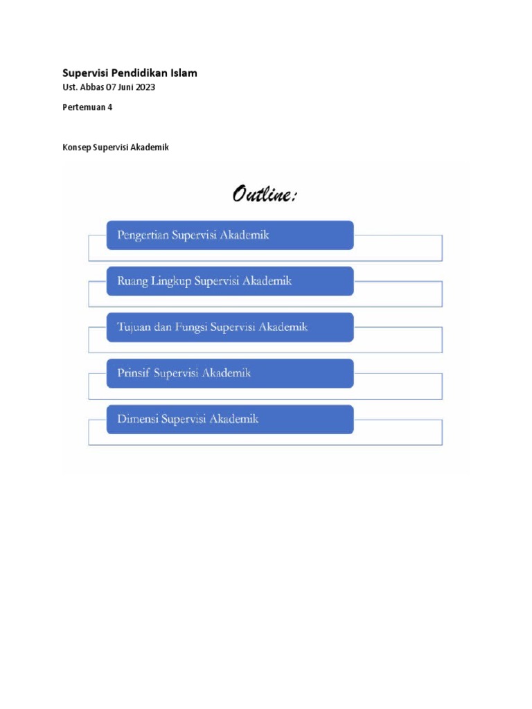 Supervisi Pendidikan Islam 4 | PDF