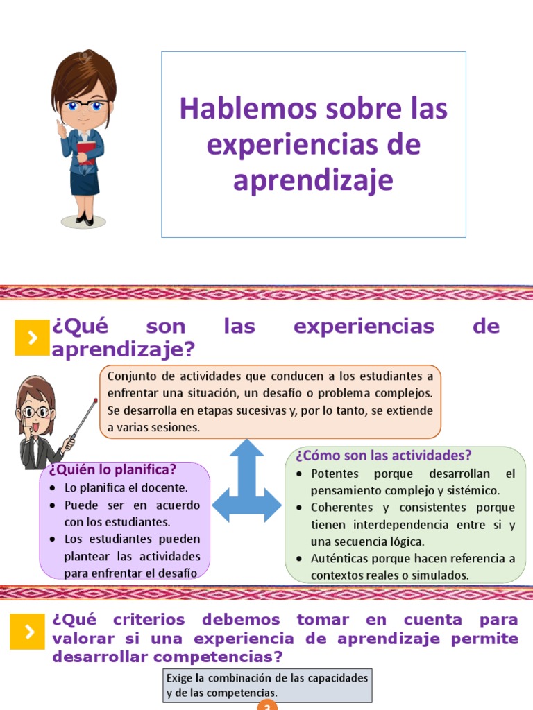 Experiencias de aprendizaje | PDF | Números | Aprendizaje