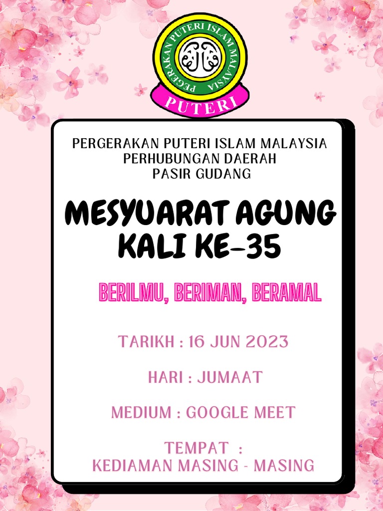 Buku Program Agm 2023 | PDF