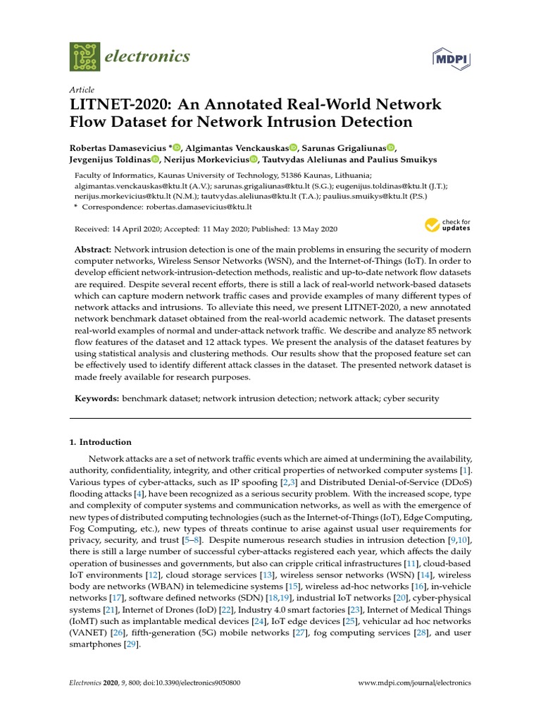 Flow Dataset For Network Intrusion Detection | PDF | Denial Of Service ...