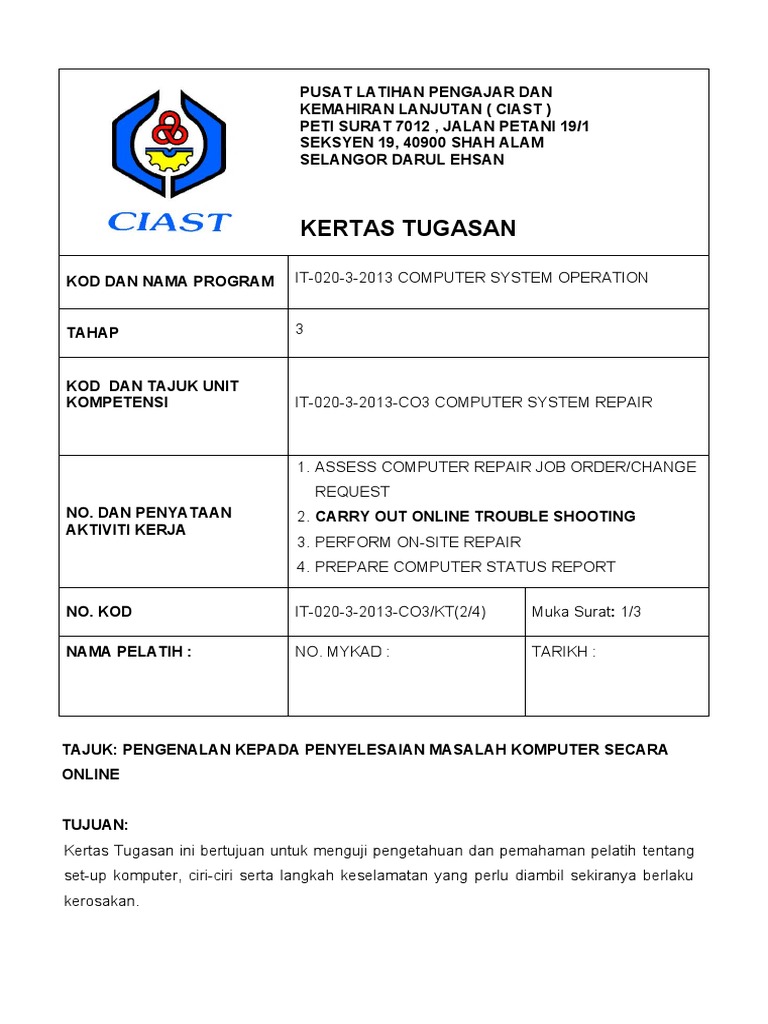 5.contoh Kertas Tugasan - Teori 2022 | PDF