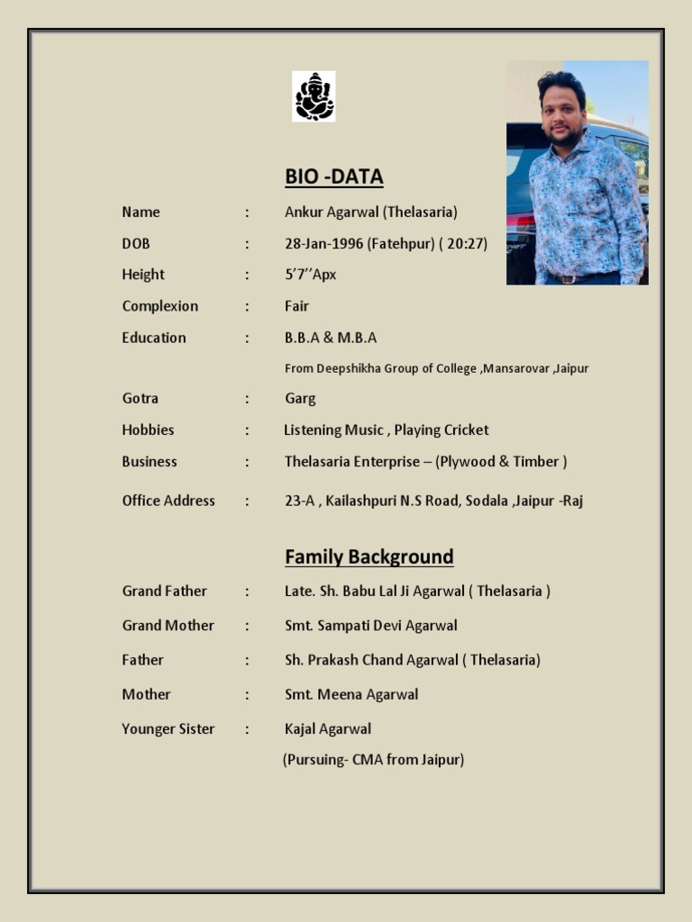 Ankur Bio Data | PDF
