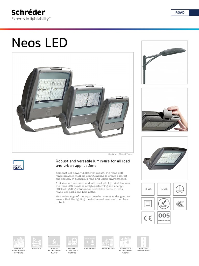 S1-S2-S4-S5 Neos - LED - ProductSheet - EN | PDF | Lighting | Light ...