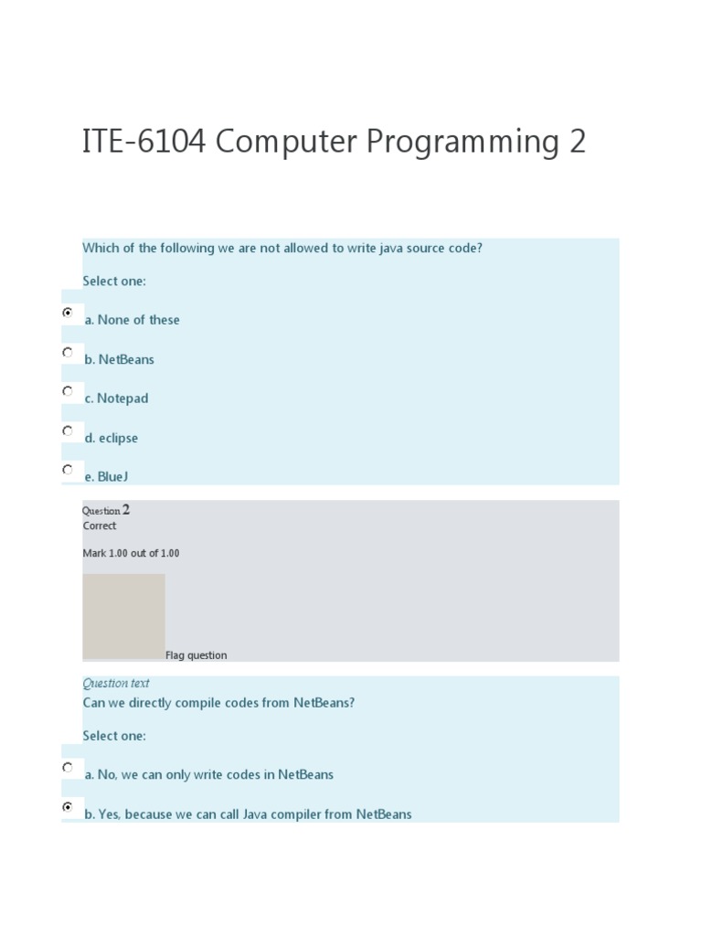 Com prog-II | PDF | Java (Programming Language) | Compiler