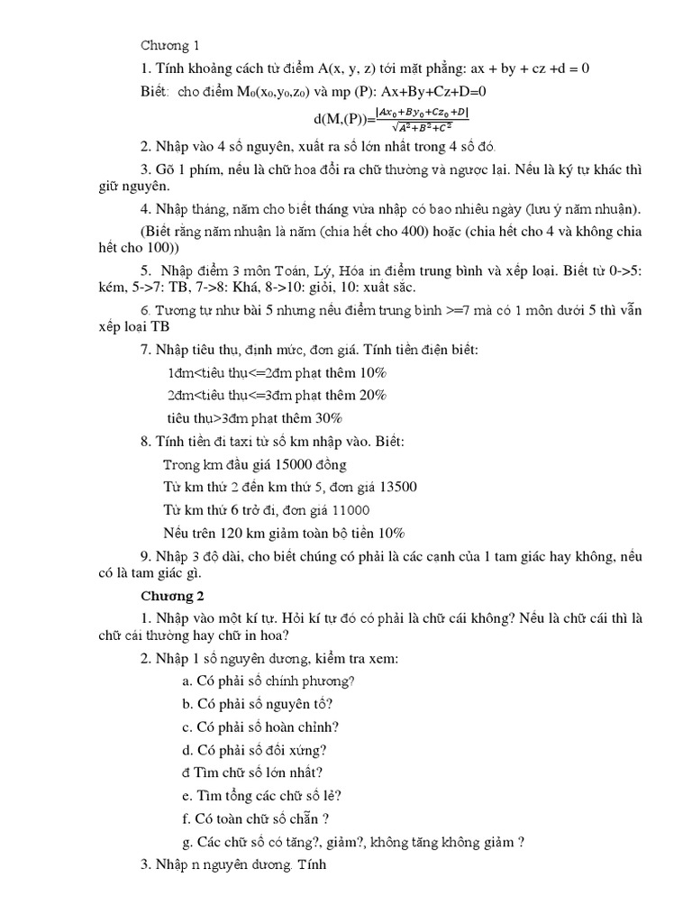 Bai Tap Ky Thuat Lap Trinh | PDF