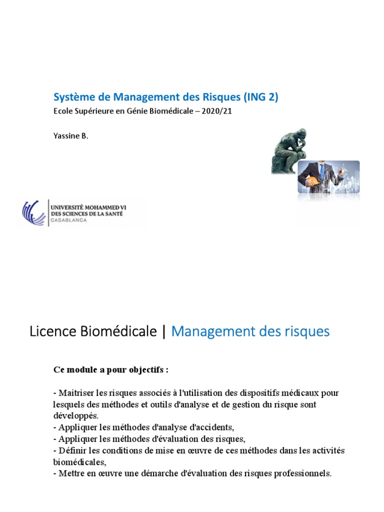 Système Management Des Risques 20-21 (ING 2) | Descargar gratis PDF | Risque