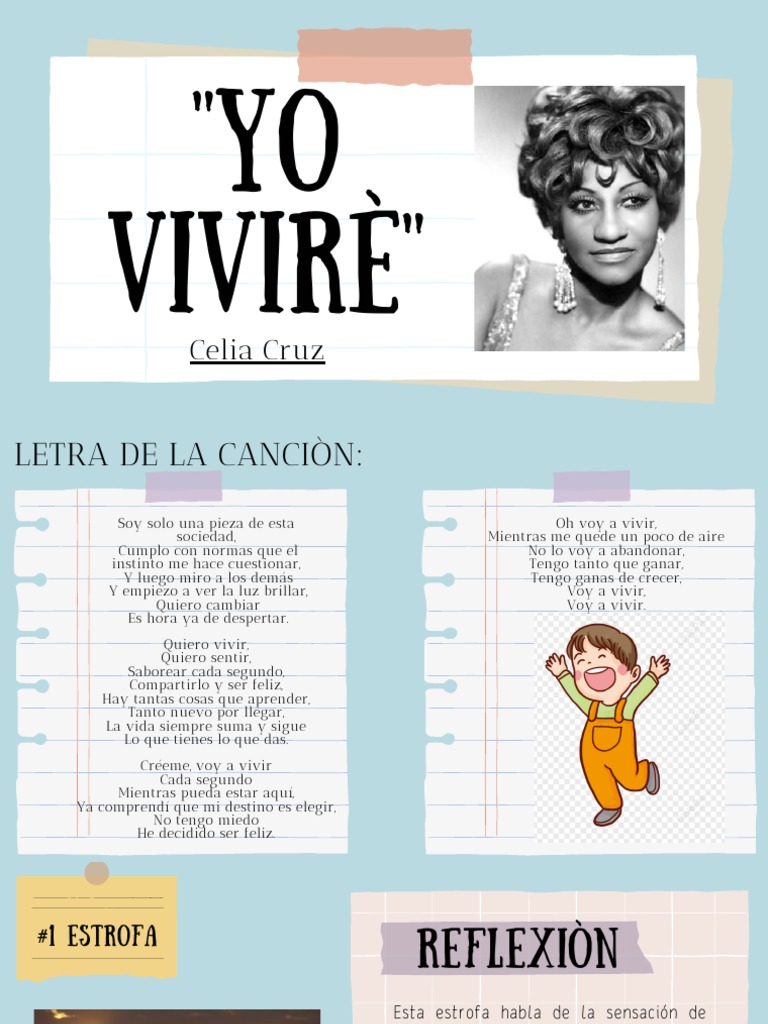 YO VIVIRÈ - CELIA CRUZ-reflexion | PDF