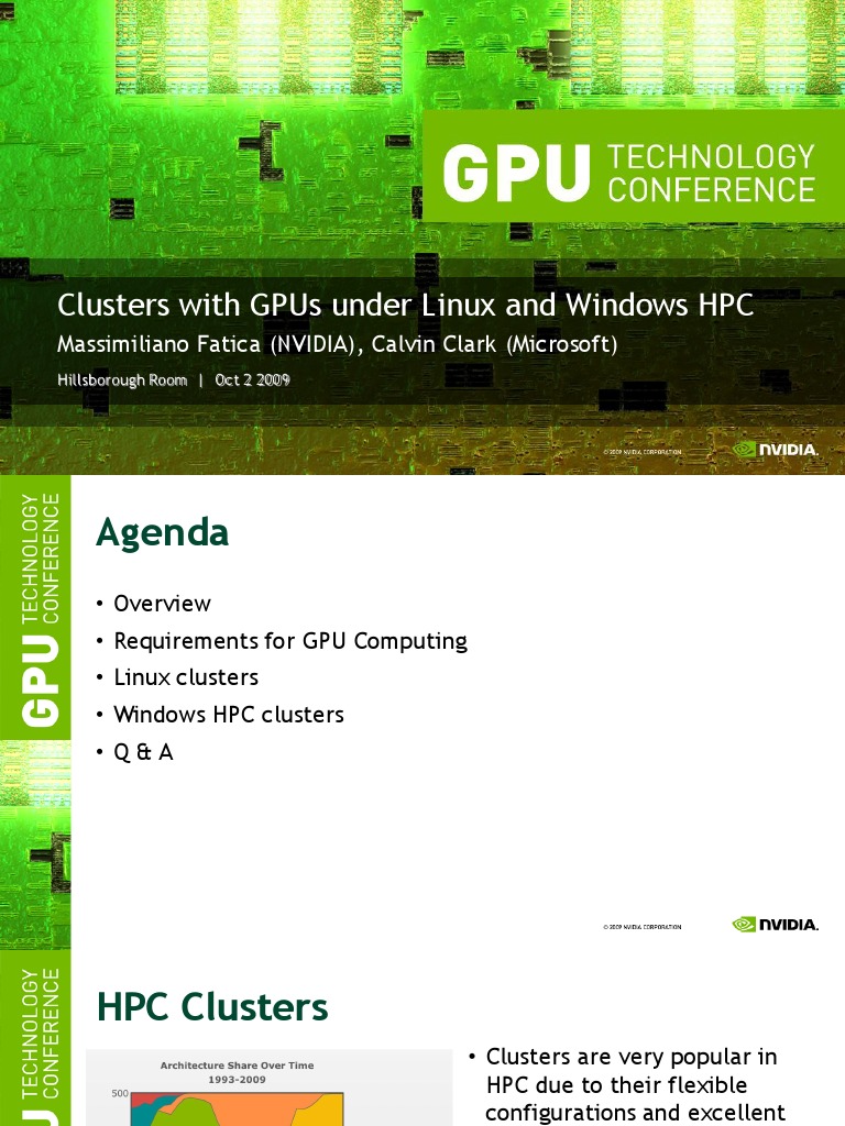 Clusters With Gpus Under Linux And Windows Hpc Download Free Pdf